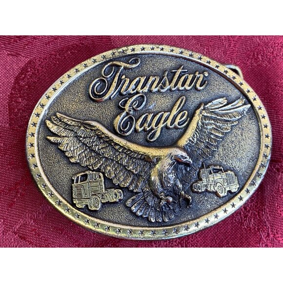 Lewis Buckles | Accessories | Vtg Transtar Eagle Great American Trucker ...